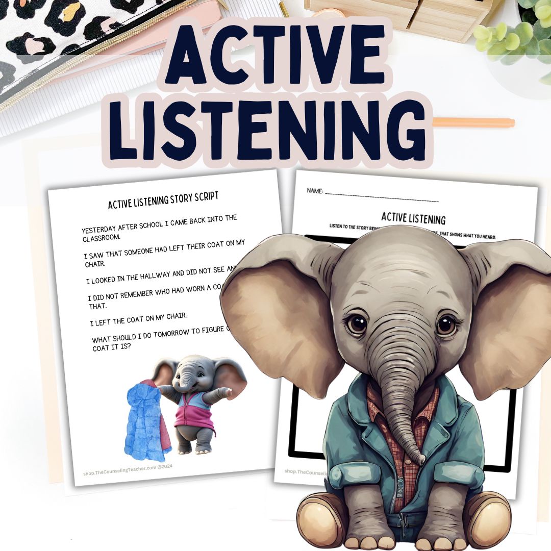 Active Listening Lesson Plan and Printables for K-2 – The Counseling ...