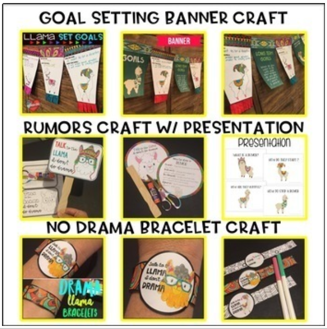 Llama Themed Social Emotional Resource Bundle – The Counseling Teacher ...