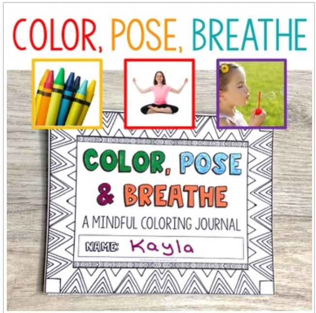 Mindfulness Journal with Yoga Poses and Breathing Strategies for Grade ...