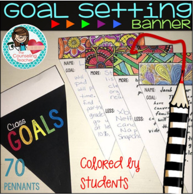 Goal Setting Banner Craftivity – The Counseling Teacher Brandy