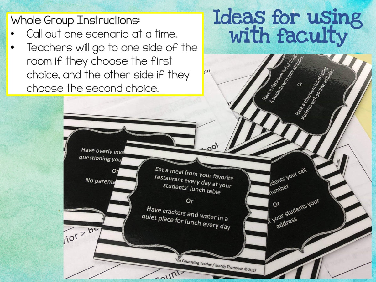 Teacher Morale Game "Would You Rather - Educator Edition" – The ...