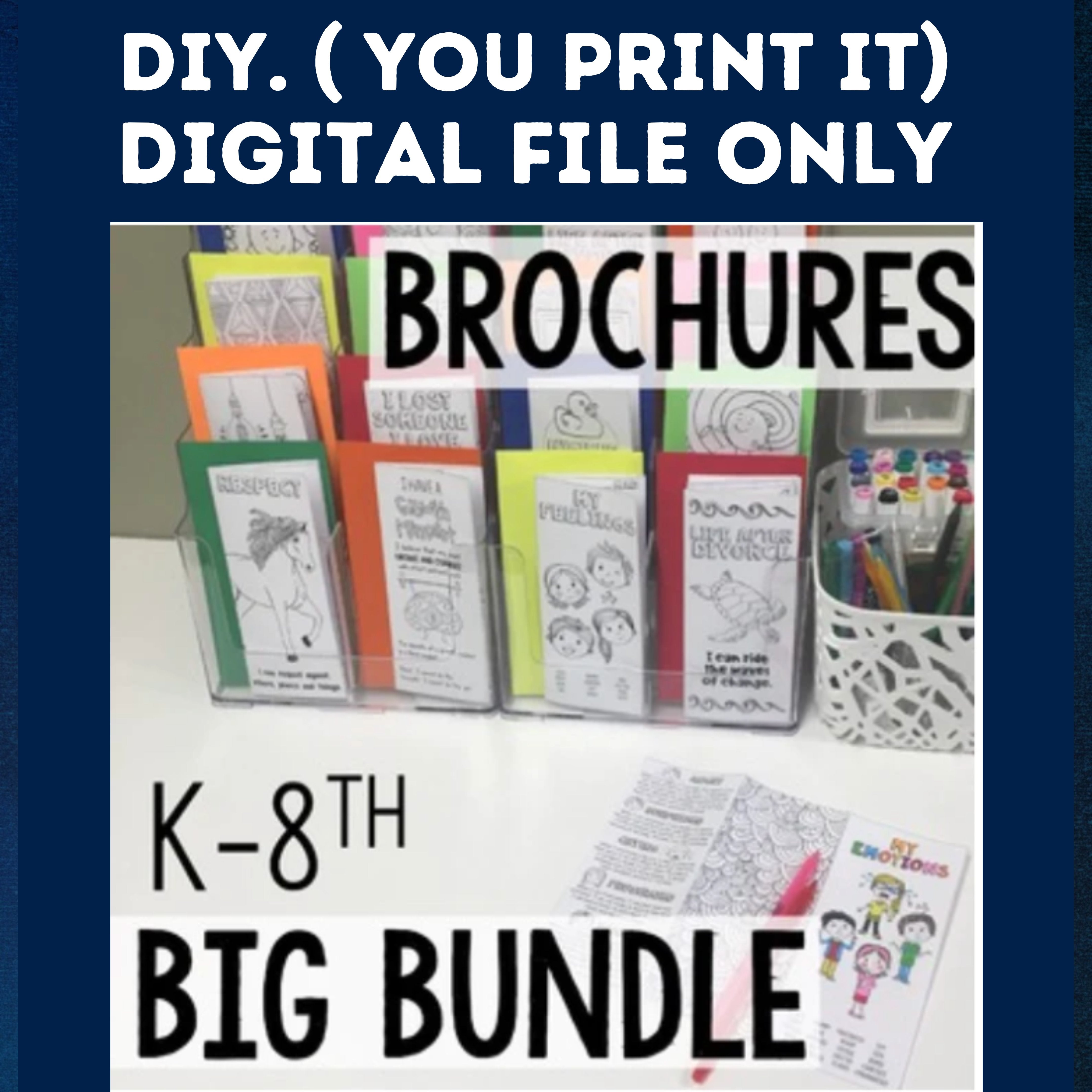SEL brochure bundle including lower & upper elementary and middle scho ...