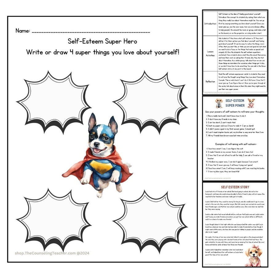 Self-Esteem Lesson Plan and Activities K-2 – The Counseling Teacher Brandy