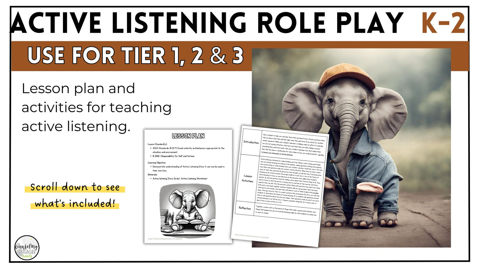 Active Listening Lesson Plan and Printables for K-2 – The Counseling ...
