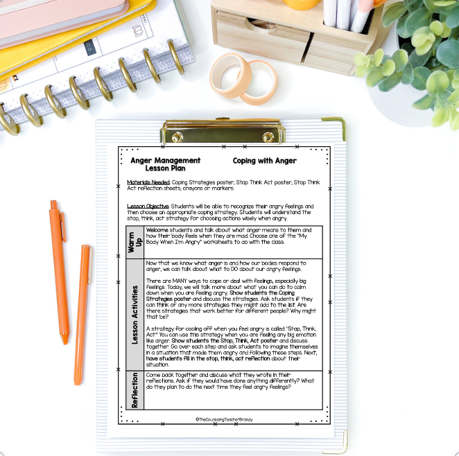 Anger Management for Elementary K-2 Students – The Counseling Teacher ...