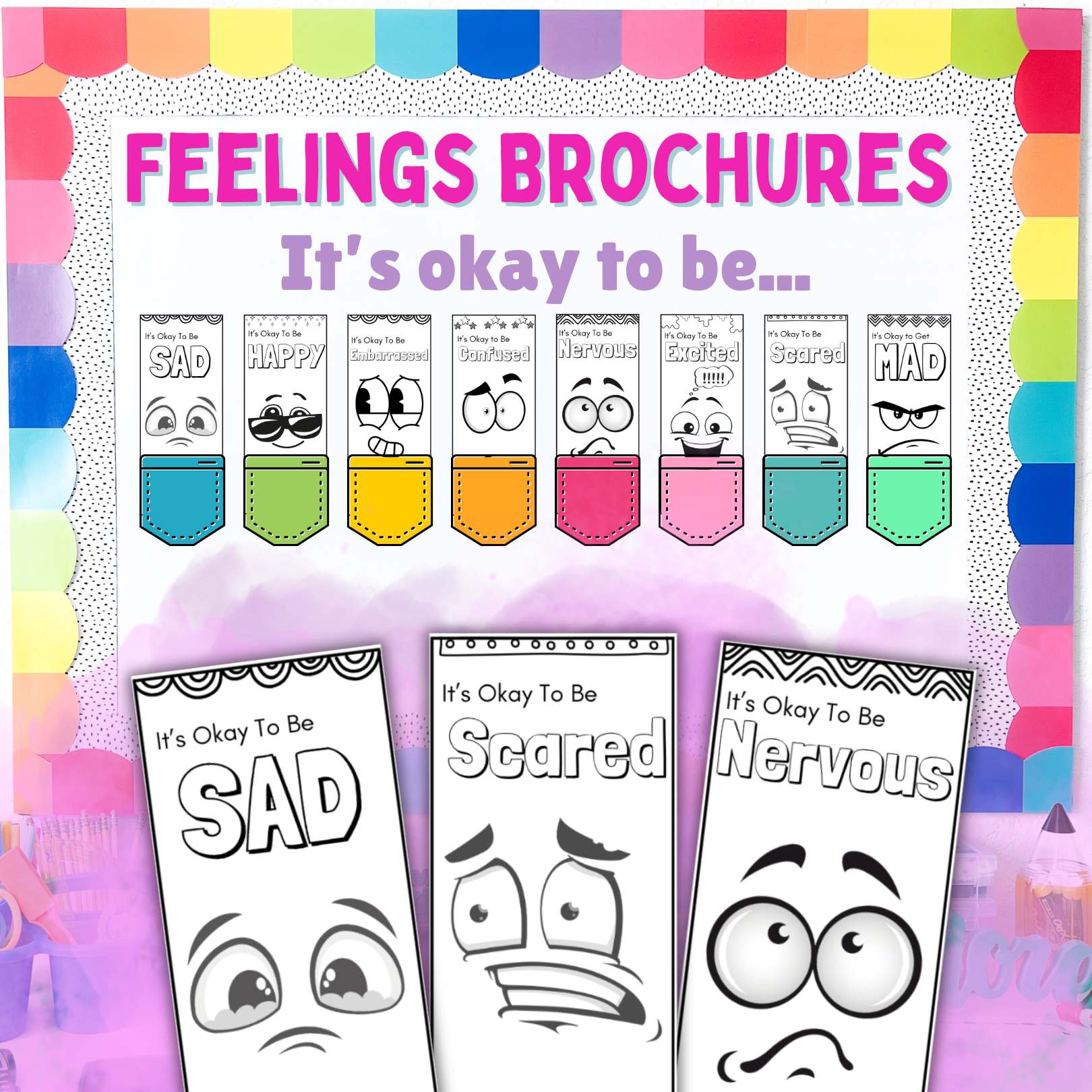 K-2 Feelings Brochures and Bulletin Board Kit – The Counseling Teacher ...
