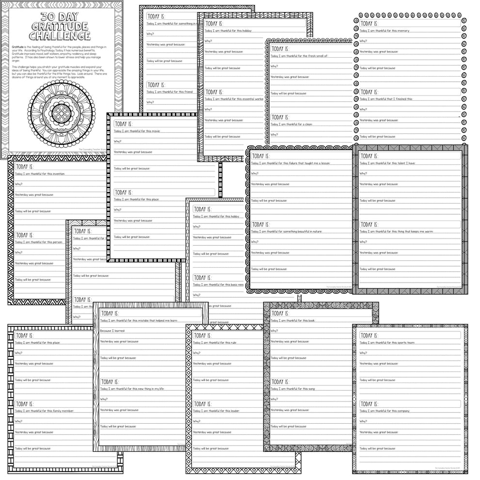 Self Care for Teachers with a Journal, Trackers, Challenges and Bullet ...