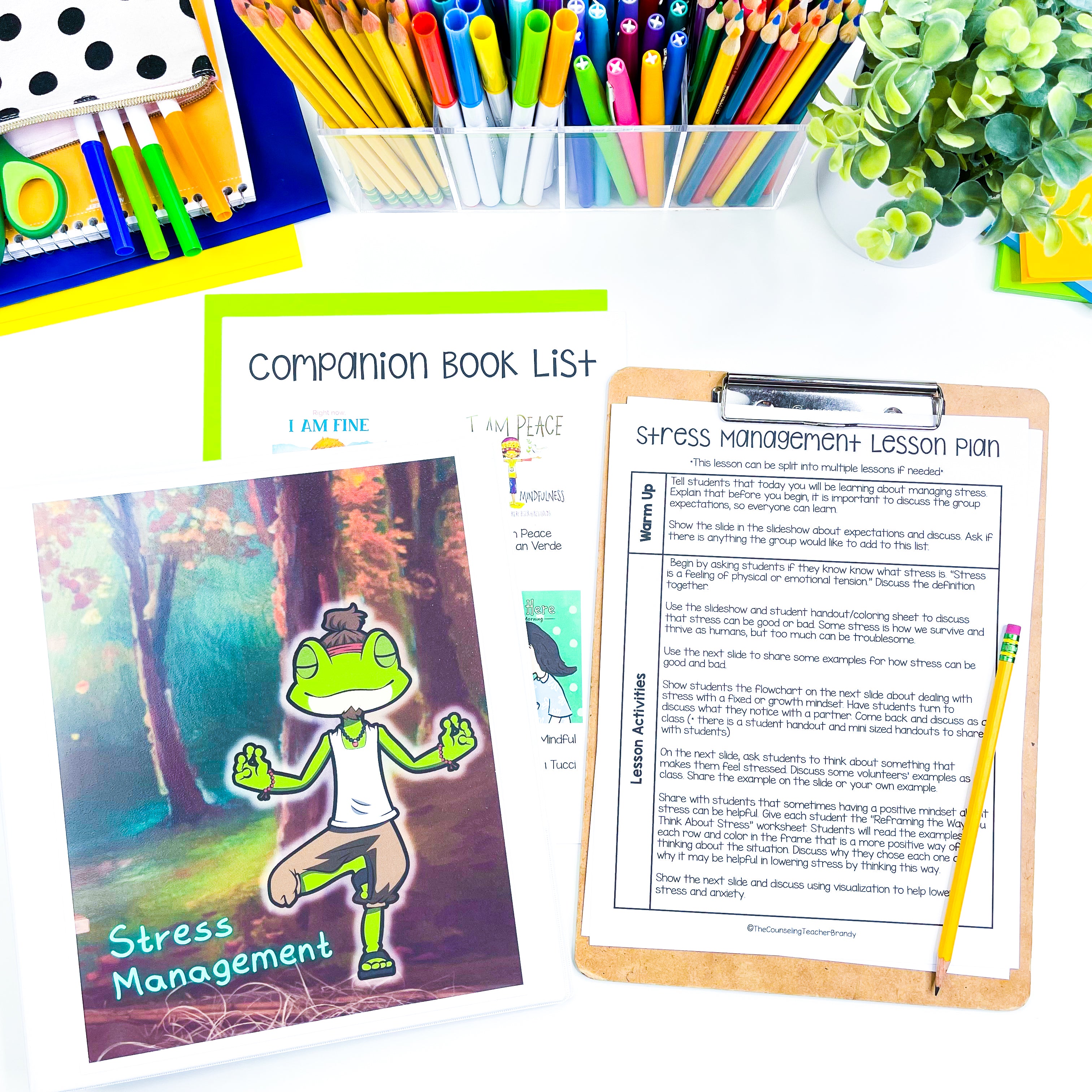 Stress Management Lesson Plan and Activities – The Counseling Teacher ...