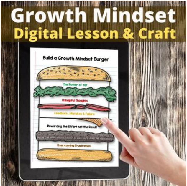 Growth Mindset Digital Lesson and Printable Craft – The Counseling ...