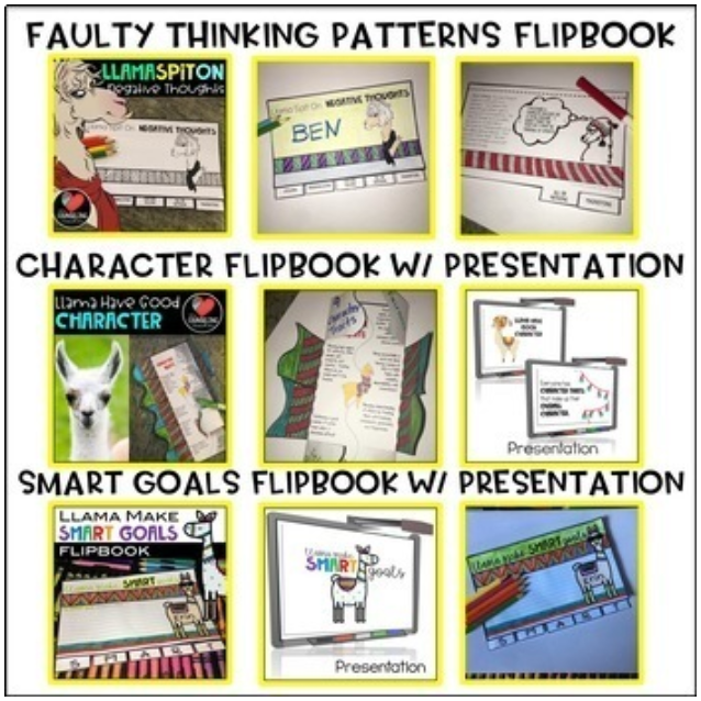 Llama Themed Social Emotional Resource Bundle – The Counseling Teacher ...